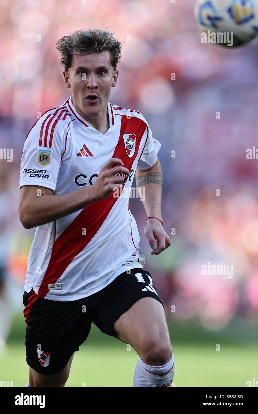 River Plate's forward Facundo Colidio looks on during the 2025 Apertura ...