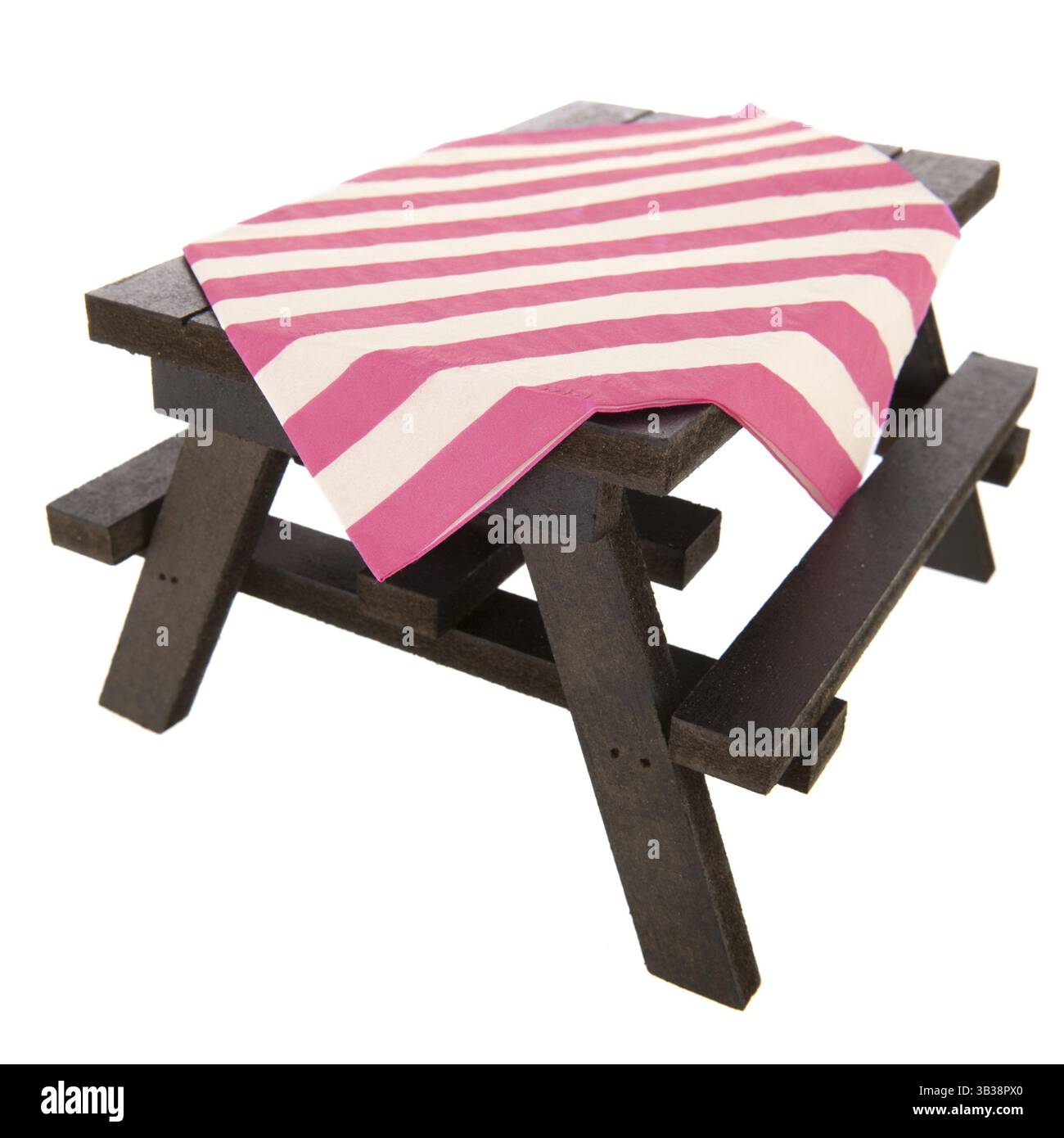 White benches and table Cut Out Stock Images & Pictures - Alamy