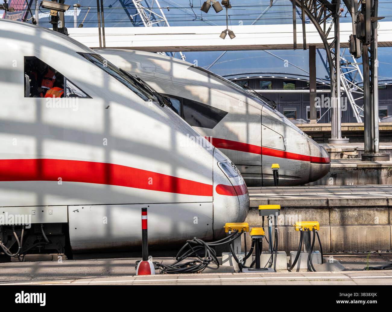 Digitalisation at Deutsche Bahn, data cables from various sensors, such as axle counters ...