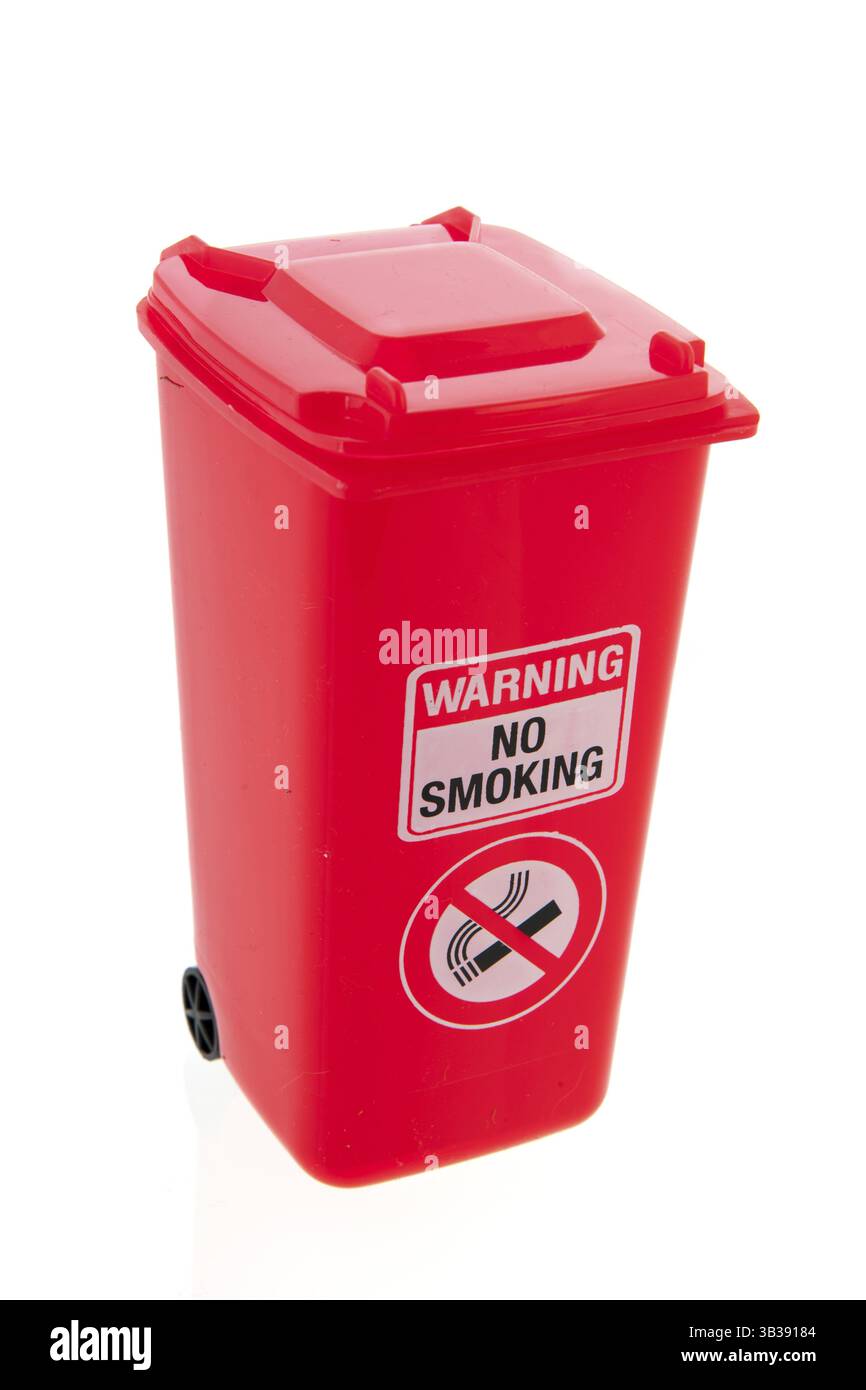 Red roll container for cigarettes isolated over whiet background Stock ...