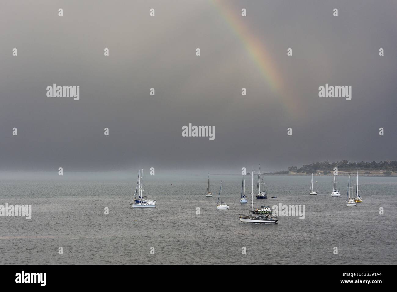 GEELONG, AUSTRALIA - FEBRUARY 02: An intense summer weather system with ...