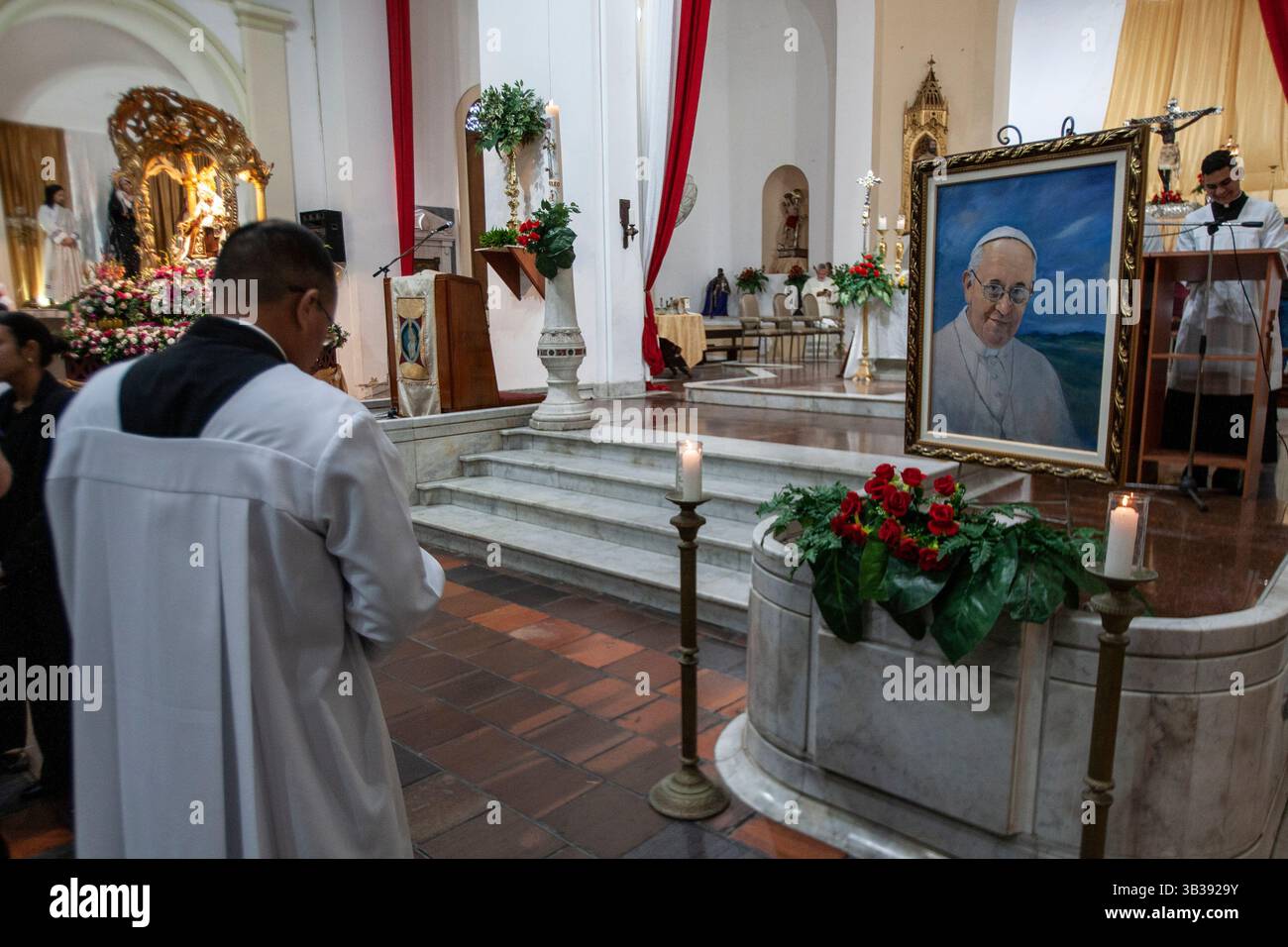 Maracaibo,Venezuela. 28-04-2025.A Mass in memory of Pope Francis was ...