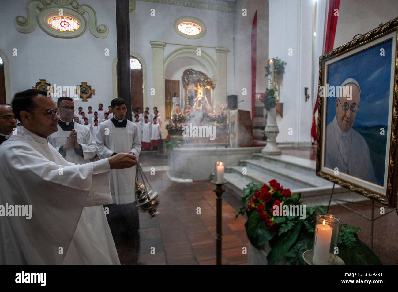 Maracaibo,Venezuela. 28-04-2025.A Mass in memory of Pope Francis was ...