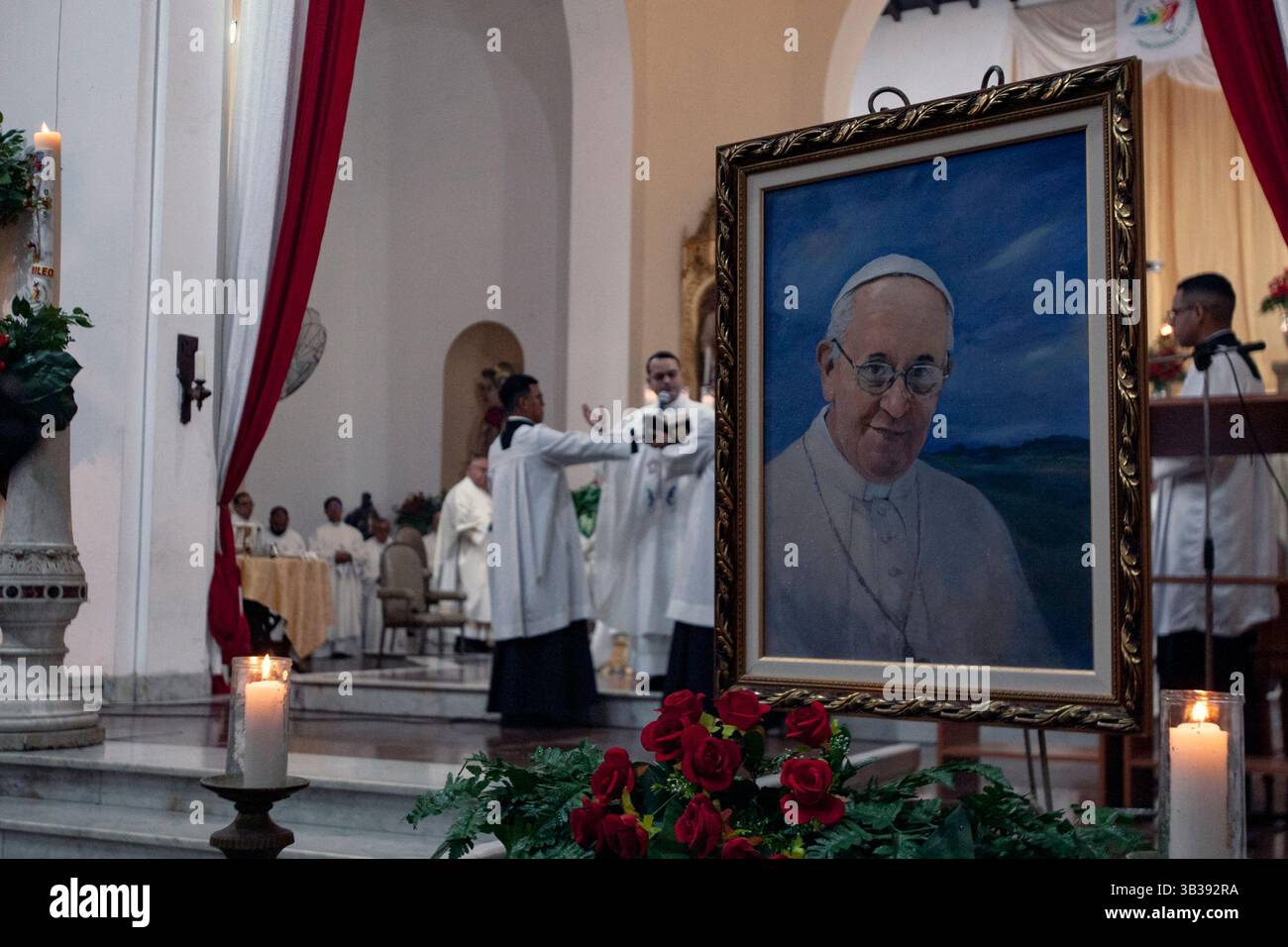 Maracaibo,Venezuela. 28-04-2025.A Mass in memory of Pope Francis was ...