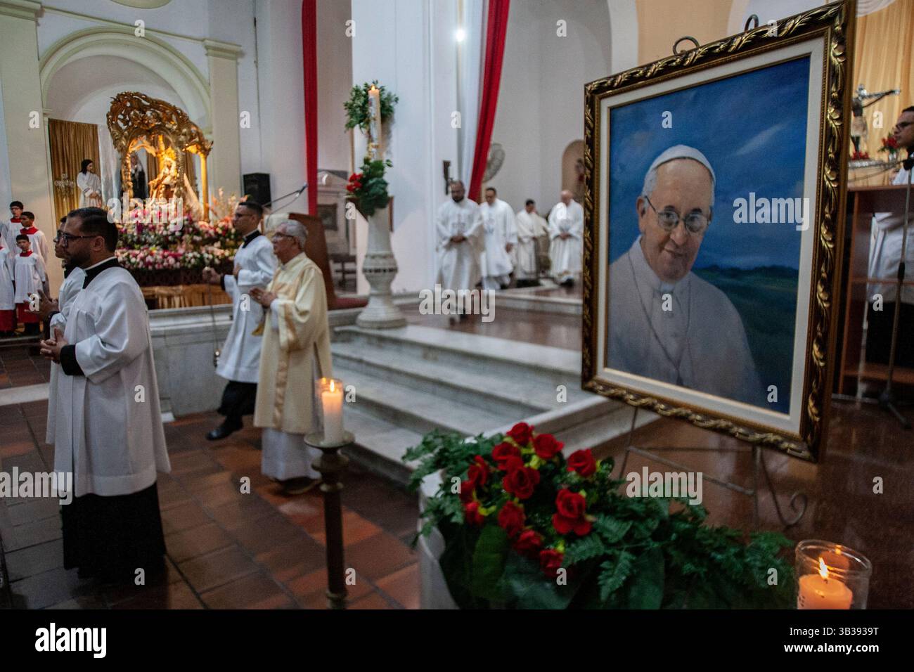 Maracaibo,Venezuela. 28-04-2025.A Mass in memory of Pope Francis was ...