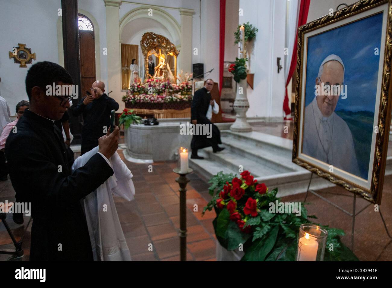 Maracaibo,Venezuela. 28-04-2025.A Mass in memory of Pope Francis was ...