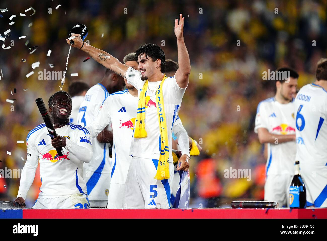 Leeds United's Pascal Struijk celebrates promotion to the Premier ...