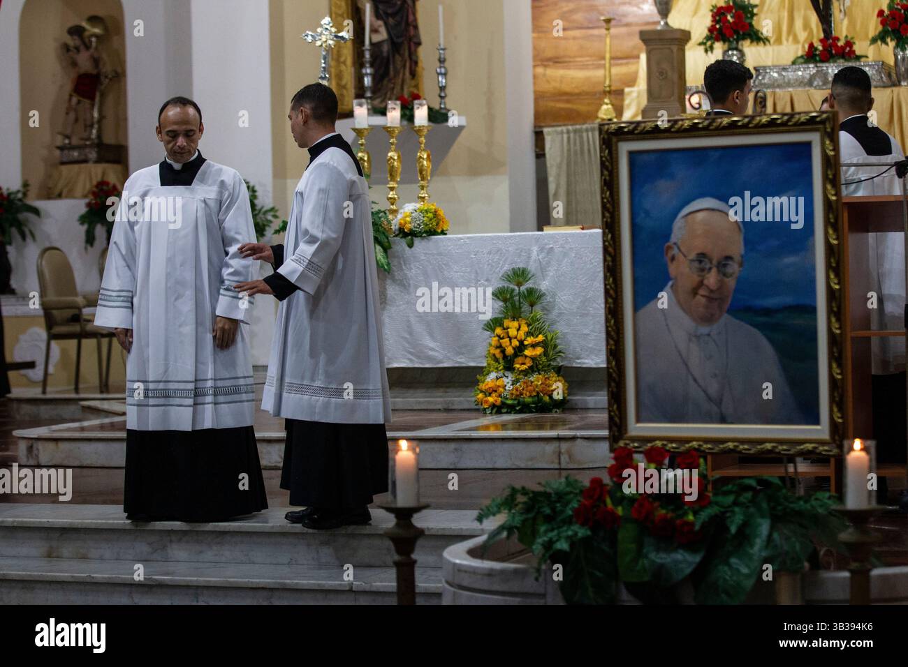 Maracaibo,Venezuela. 28-04-2025.A Mass in memory of Pope Francis was ...