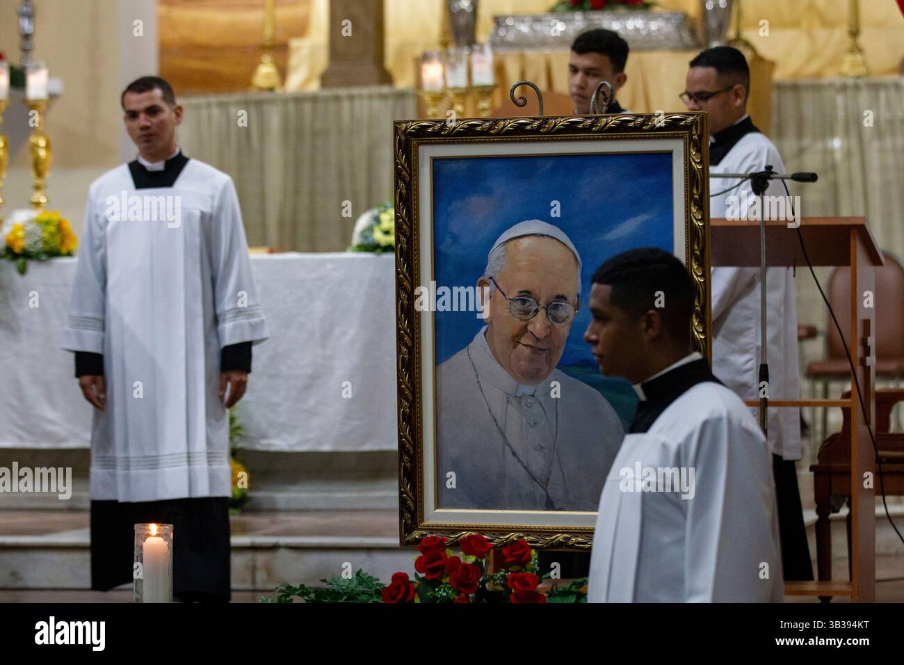 Maracaibo,Venezuela. 28-04-2025.A Mass in memory of Pope Francis was ...
