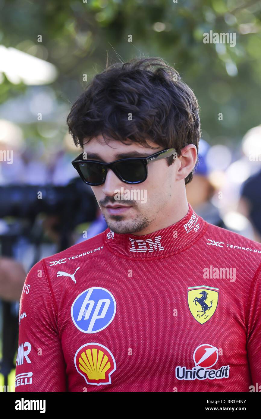 MELBOURNE, AUSTRALIA - MARCH 13: Charles LeClerc of Monaco and Scuderia ...