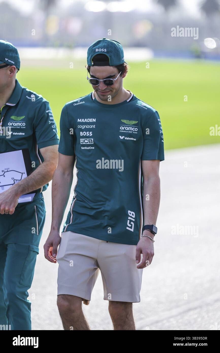 MELBOURNE, AUSTRALIA - MARCH 12: Lance Stroll of Canada and Aston ...