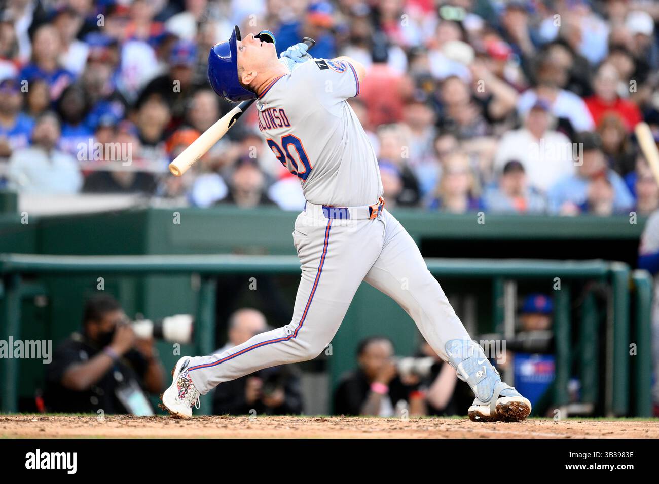 New York Mets' Pete Alonso in action during a baseball game against the ...
