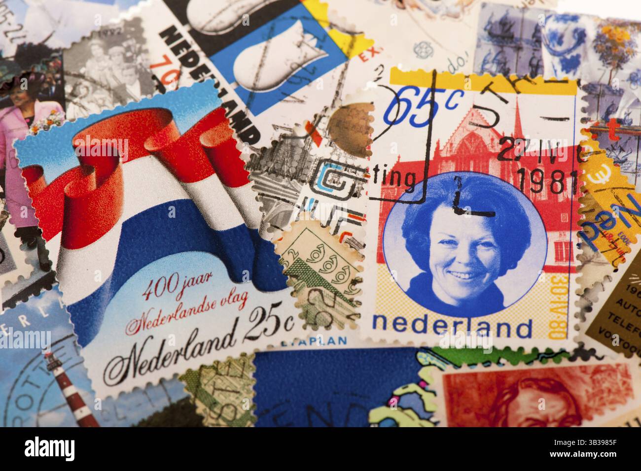 Typical Dutch post stamps Stock Photo - Alamy