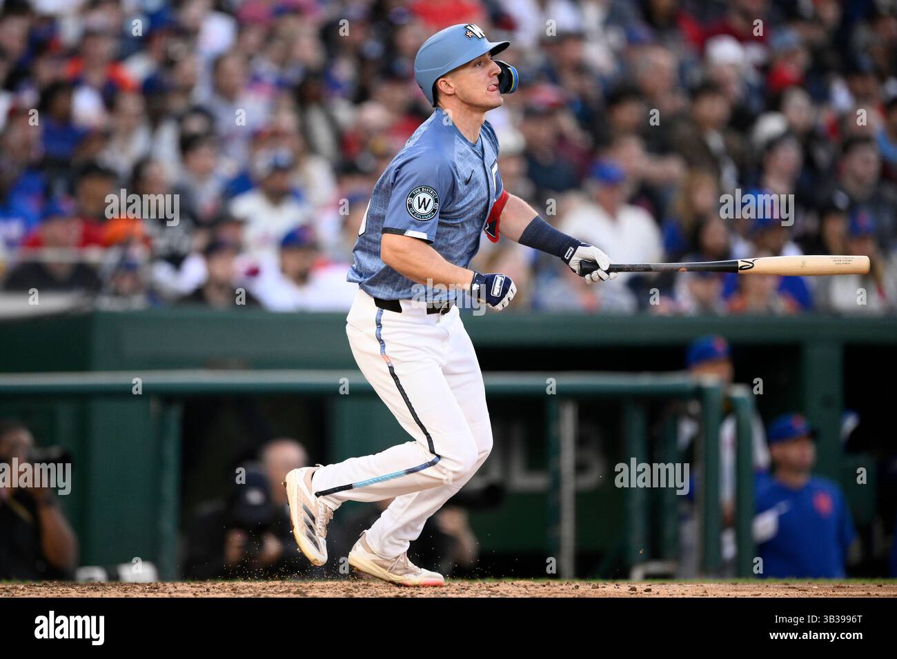Washington Nationals' Jacob Young in action during a baseball against ...