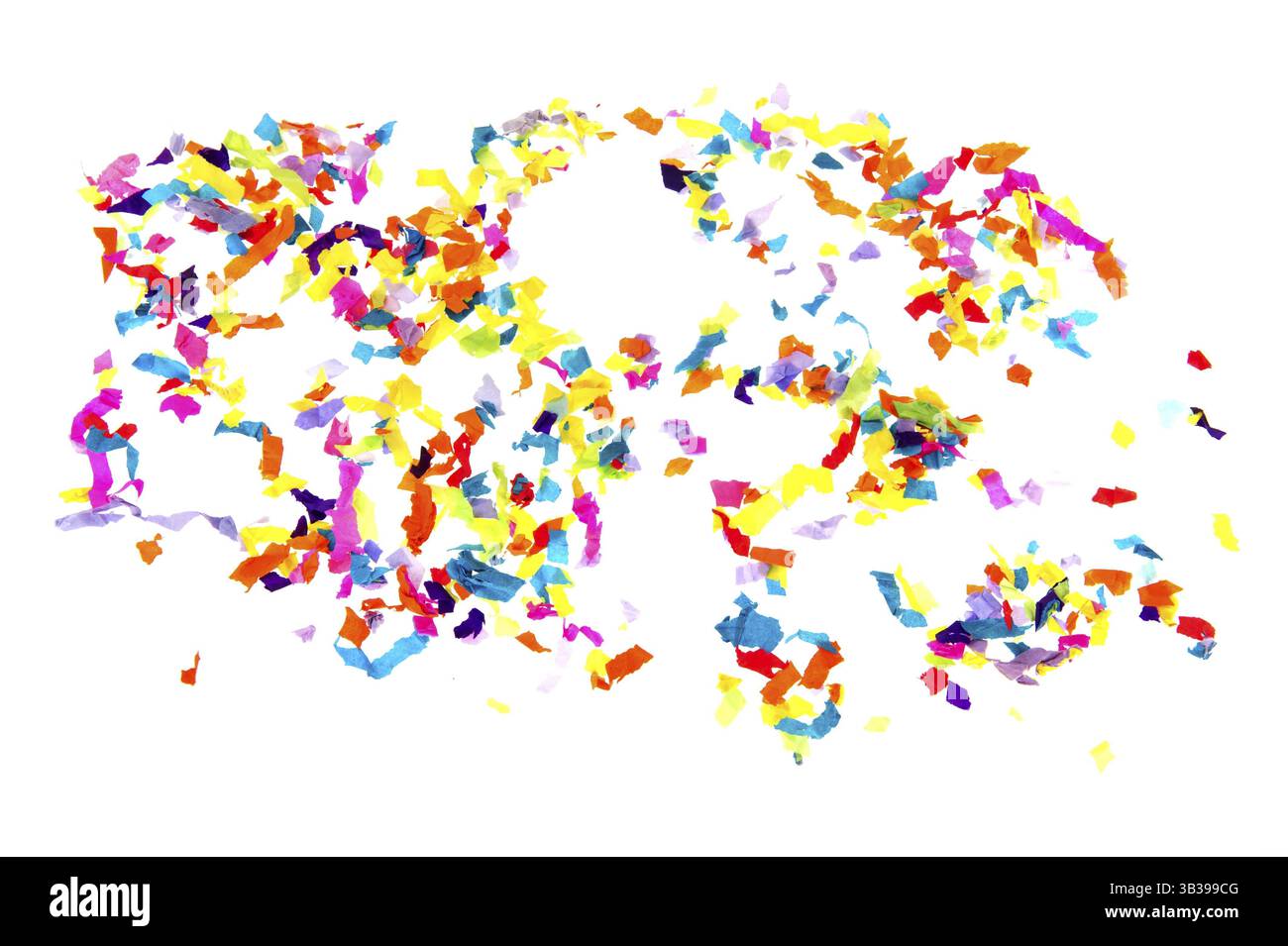 Colorful paper confetti isolated on white background Stock Photo - Alamy