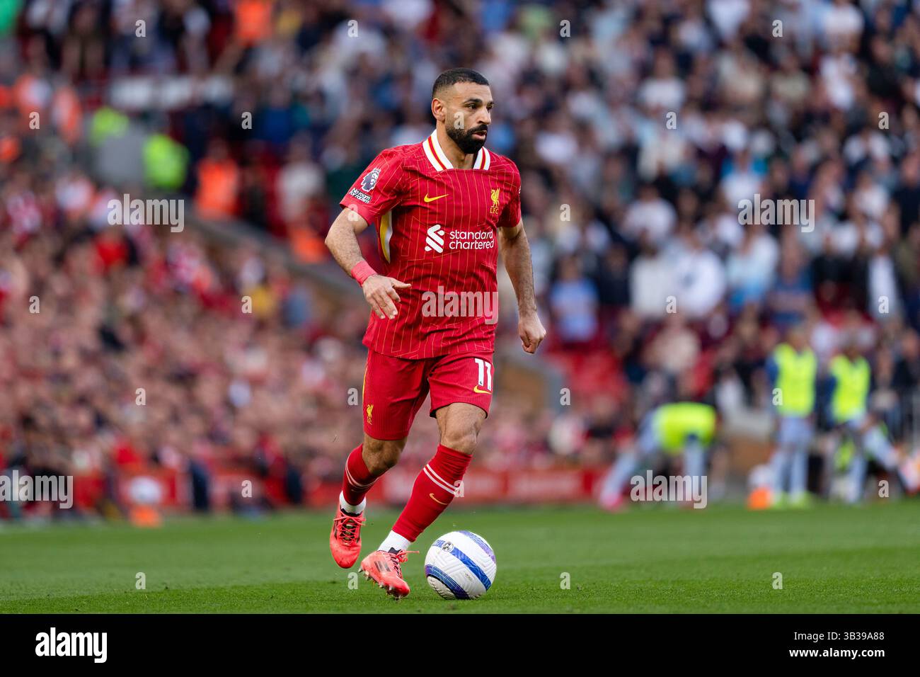Liverpool's Mohamed Salah is seen in action during the Premier League ...