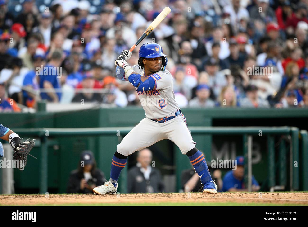New York Mets' Luisangel Acuna in action during a baseball game against ...