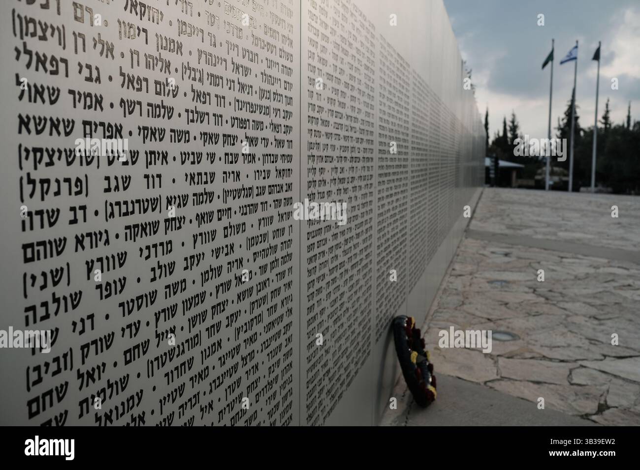 December 5, 2017 - Latrun, Israel - A memorial wall details the names ...