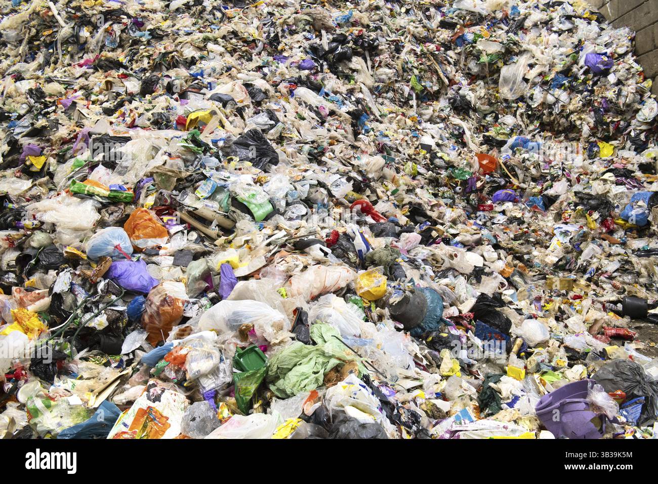 Big heap of Industrial recycling plastic Stock Photo - Alamy