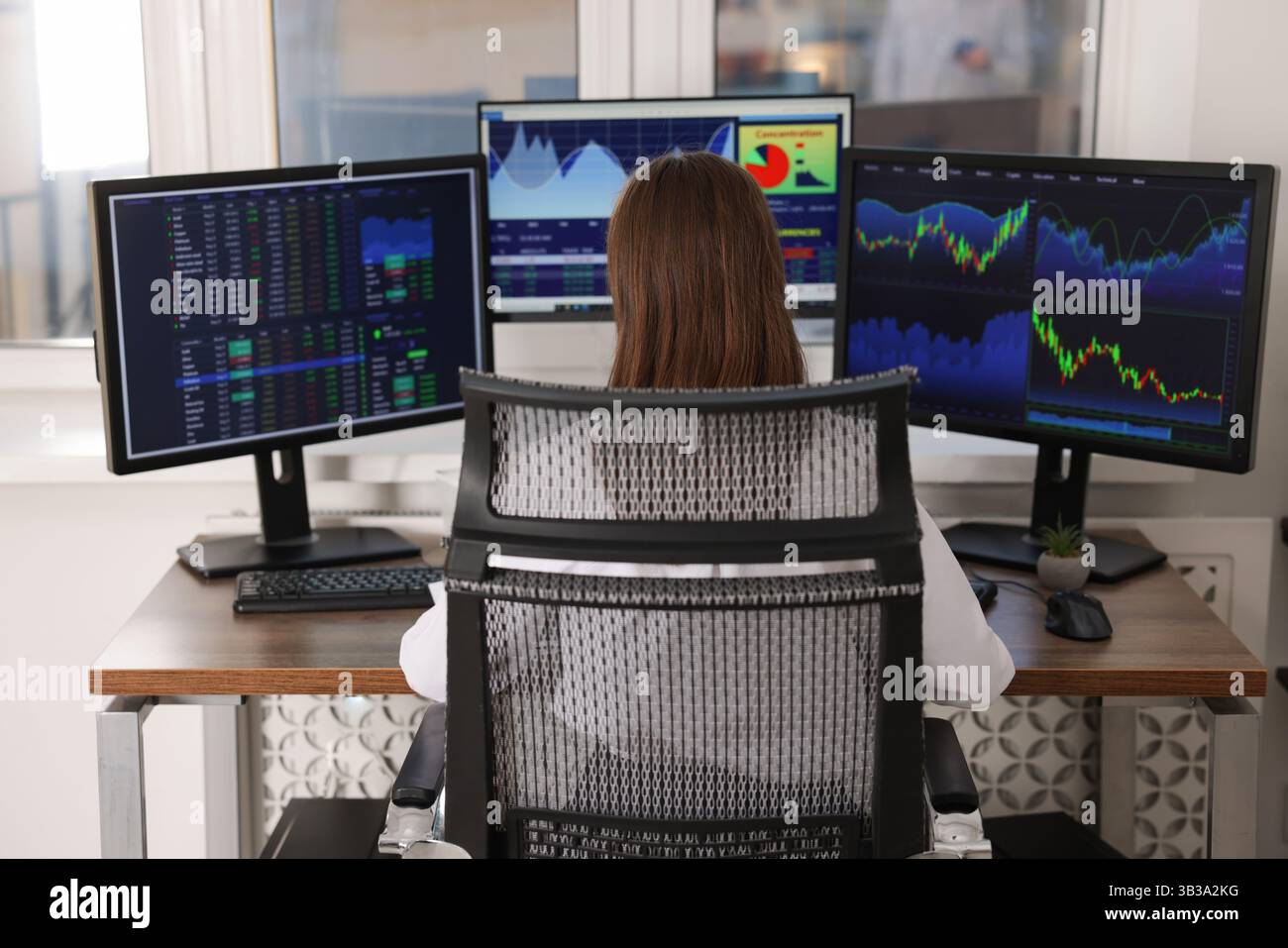 Stock exchange back view hi-res stock photography and images - Alamy