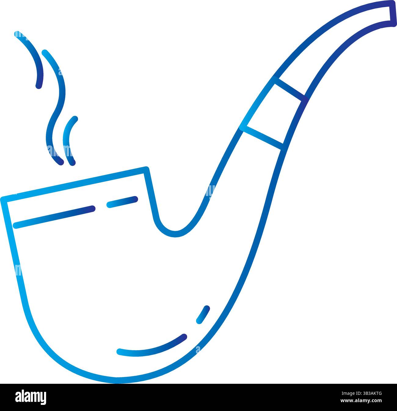 Curved smoking pipe. Vector illustration Stock Vector Image & Art - Alamy