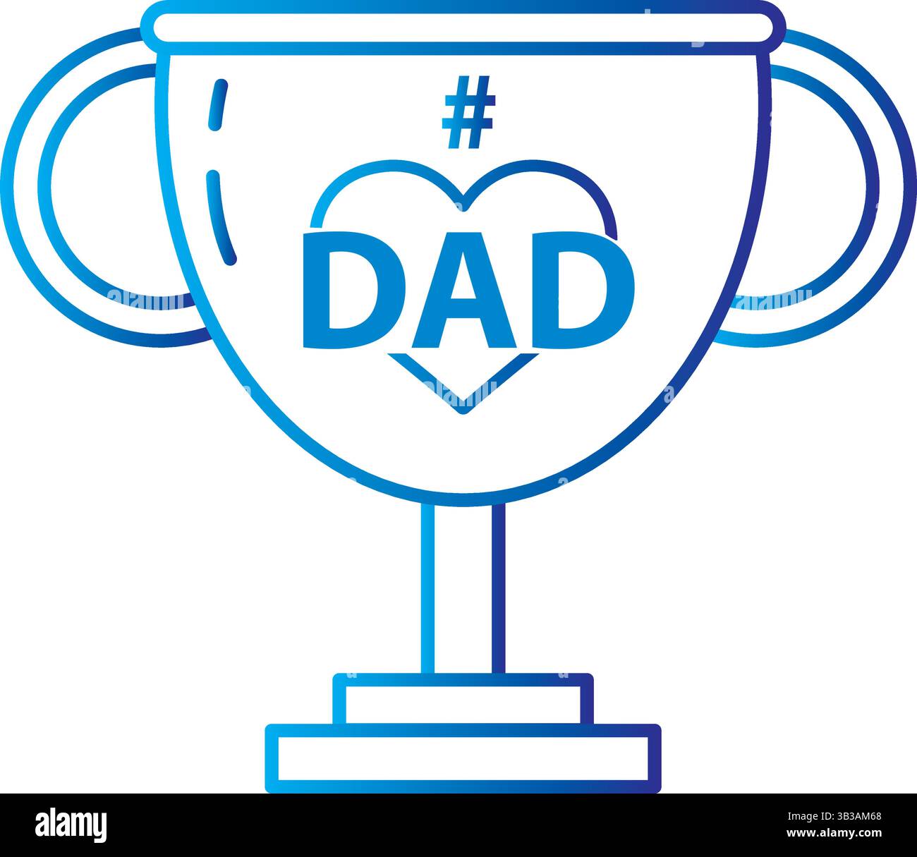 Trophy cup best dad. Vector illustration Stock Vector Image & Art - Alamy