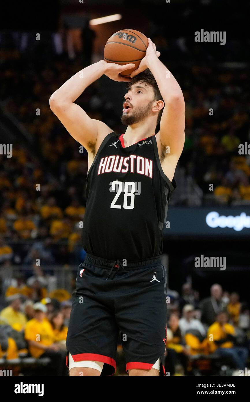 Houston Rockets center Alperen Sengun (28) during Game 3 of an NBA ...