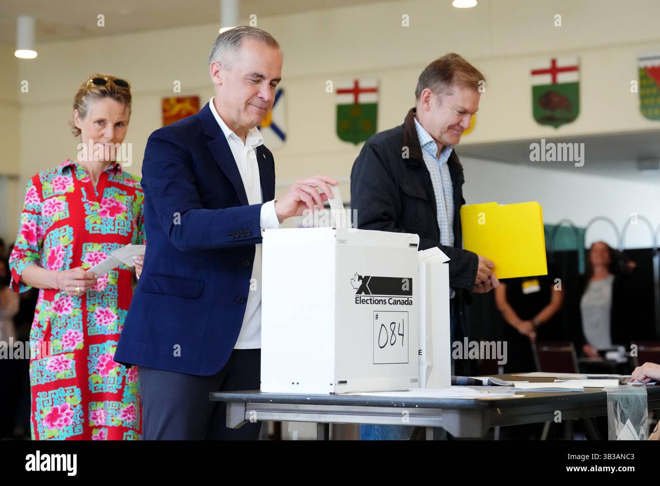 Ottawa, Canada. 28th Apr, 2025. Liberal Leader Mark Carney casts his ...