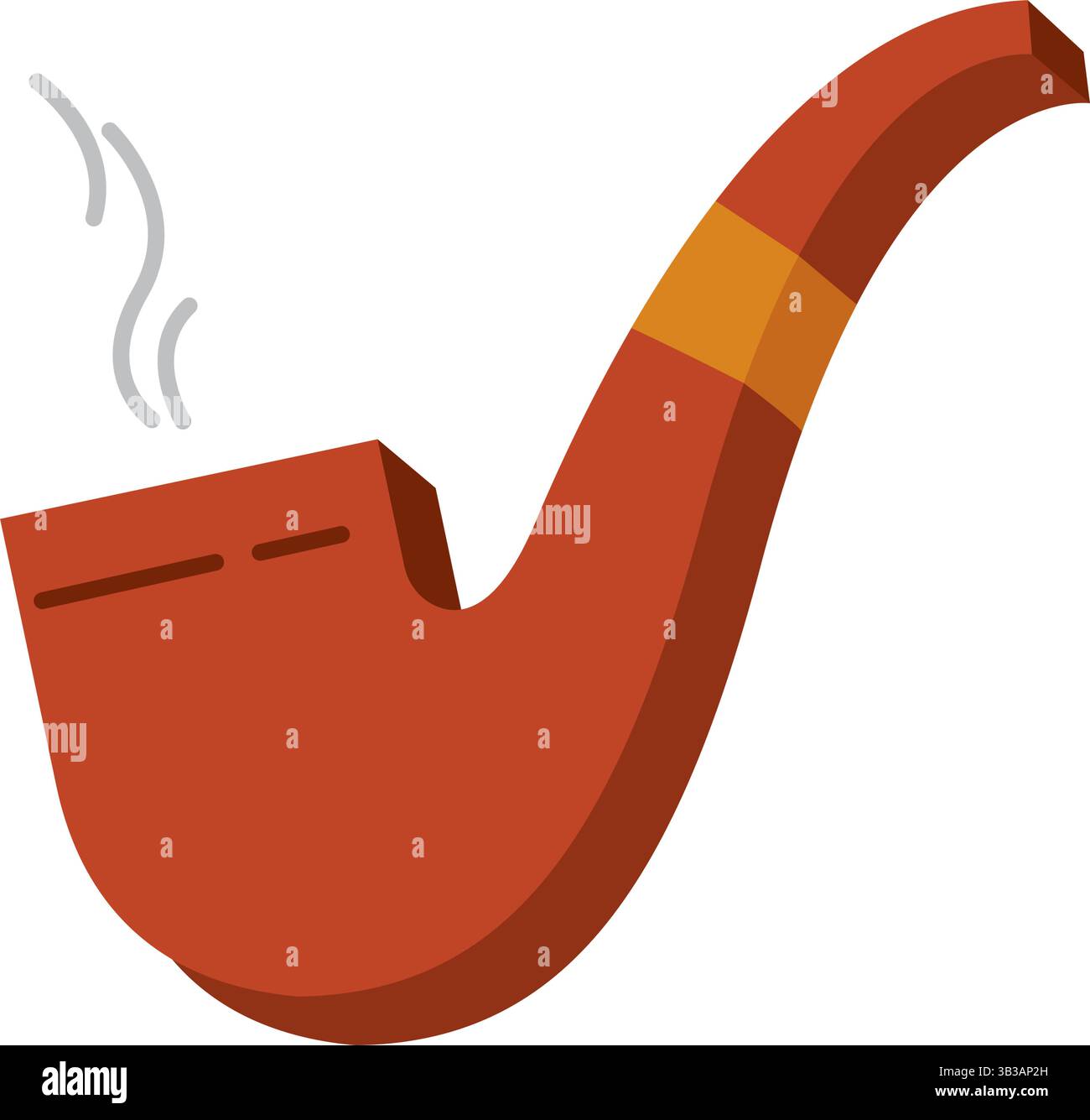 Curved smoking pipe. Vector illustration Stock Vector Image & Art - Alamy