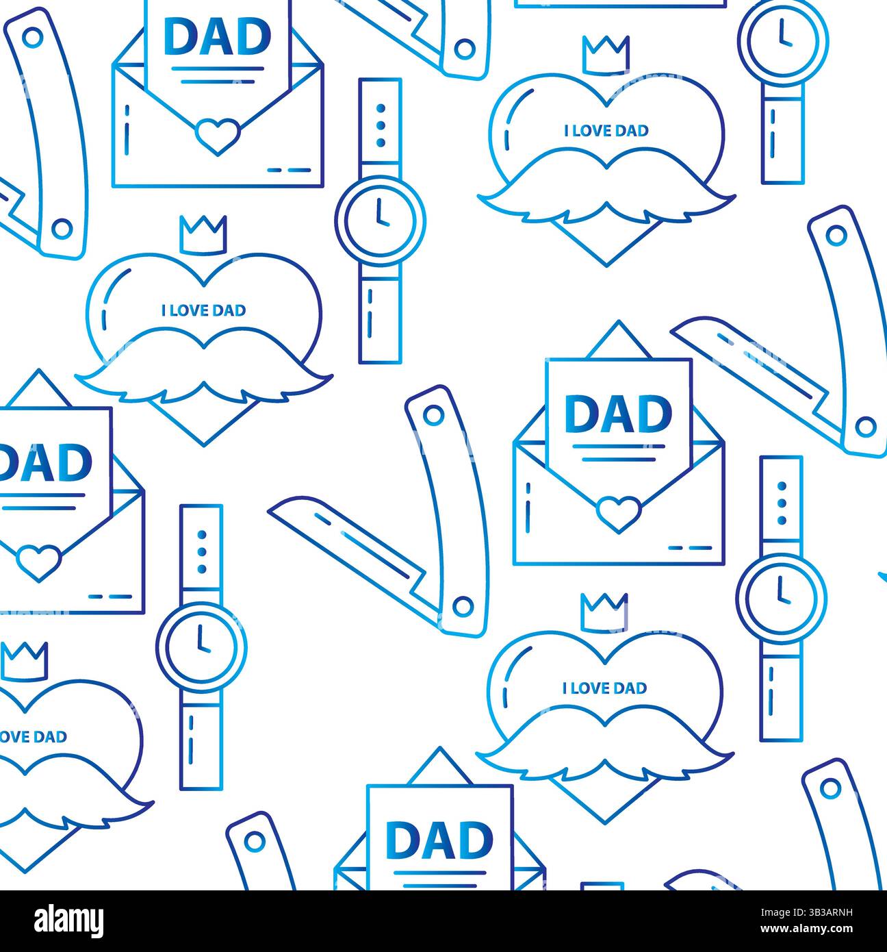 Heart and letter dad icons. Vector illustration Stock Vector Image ...