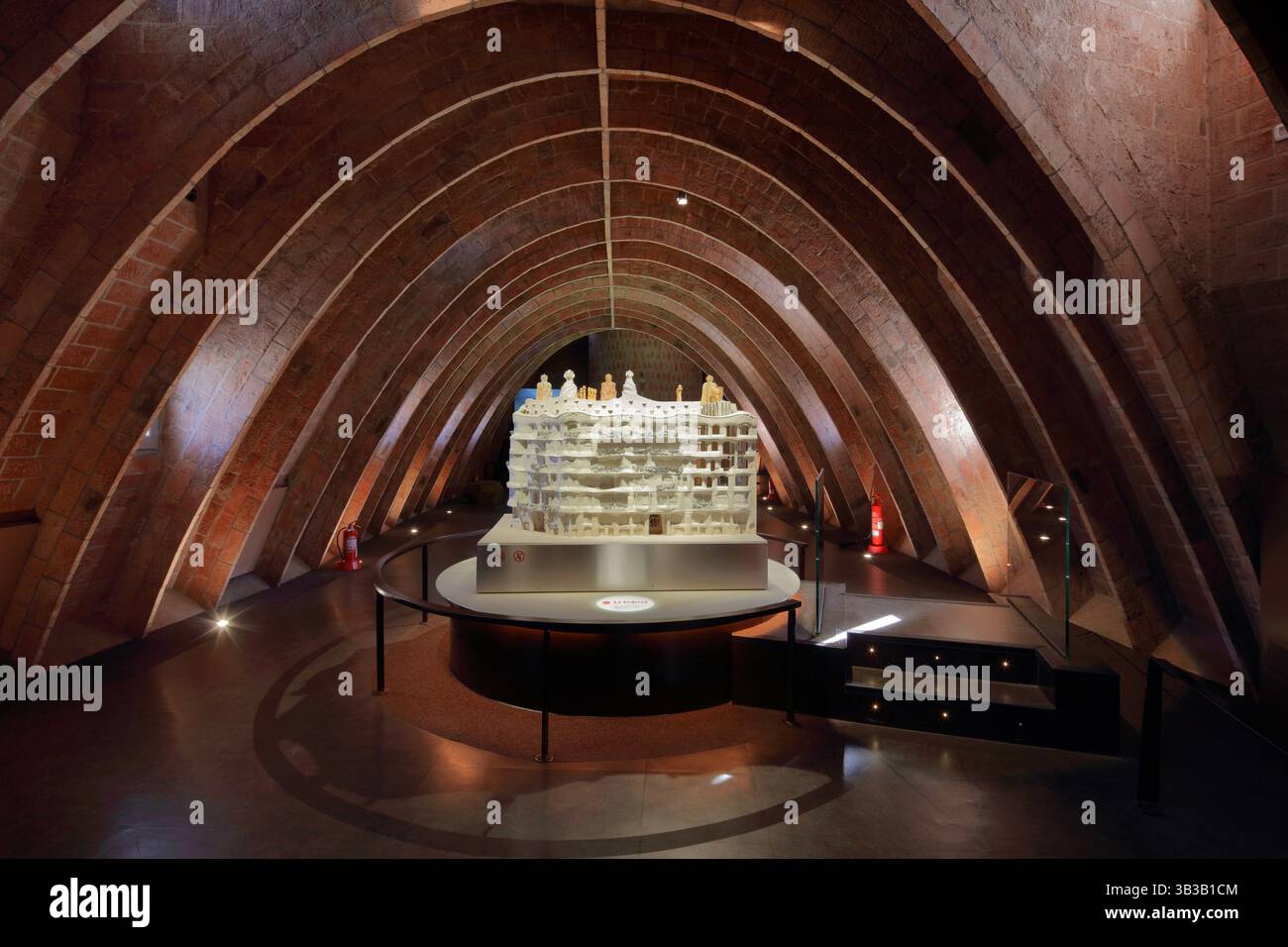 April 25, 2016 - Barcelona, Spain - Model of La Pedrera in the attic ...