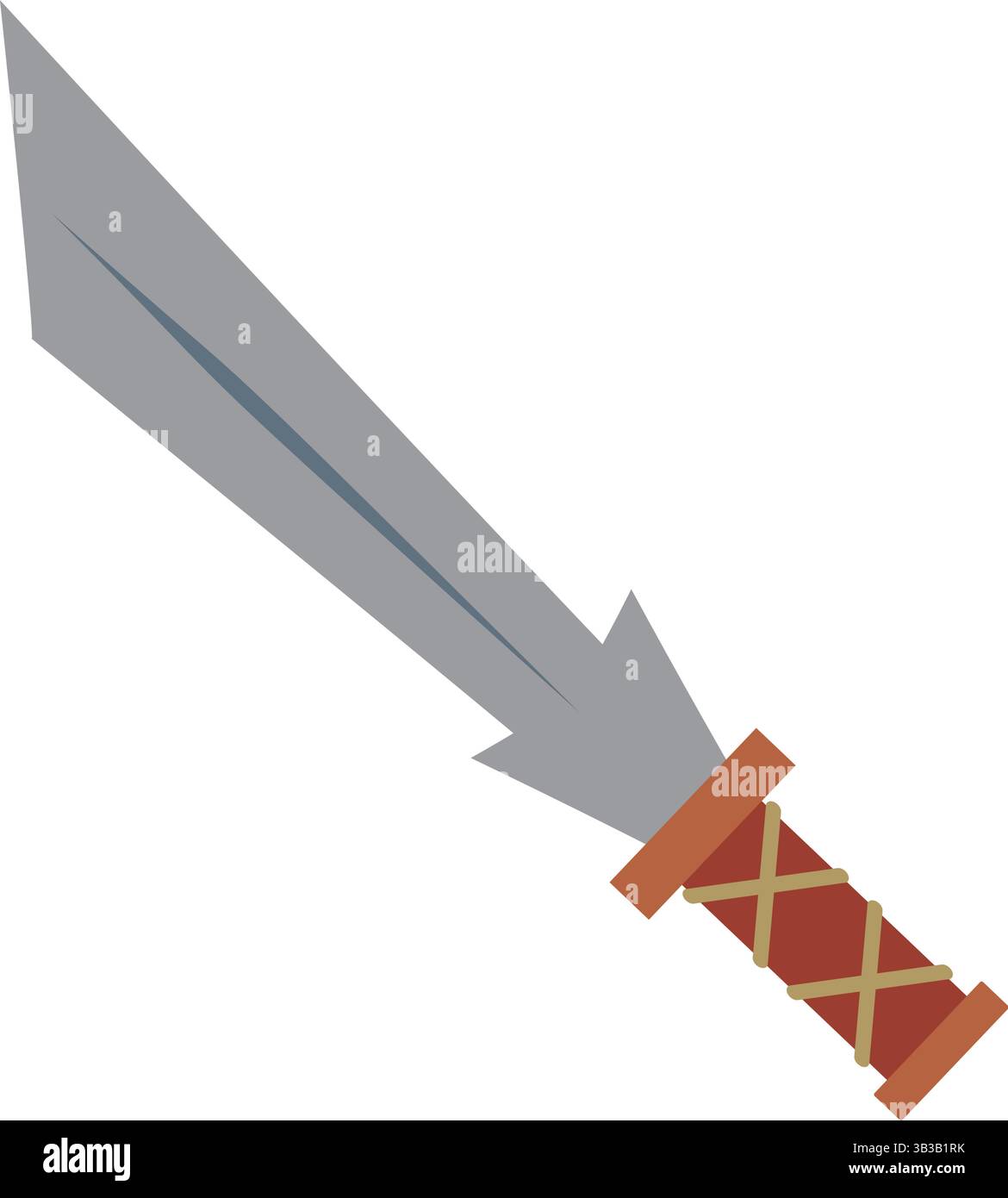 Fantasy sword with red handle. Vector illustration Stock Vector Image ...