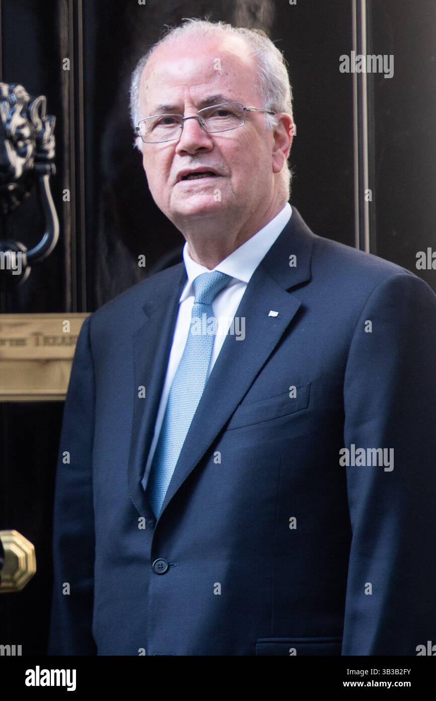 London, UK. 28 Apr 2025. Pictured: Palestinian Prime Minister Mohammad ...