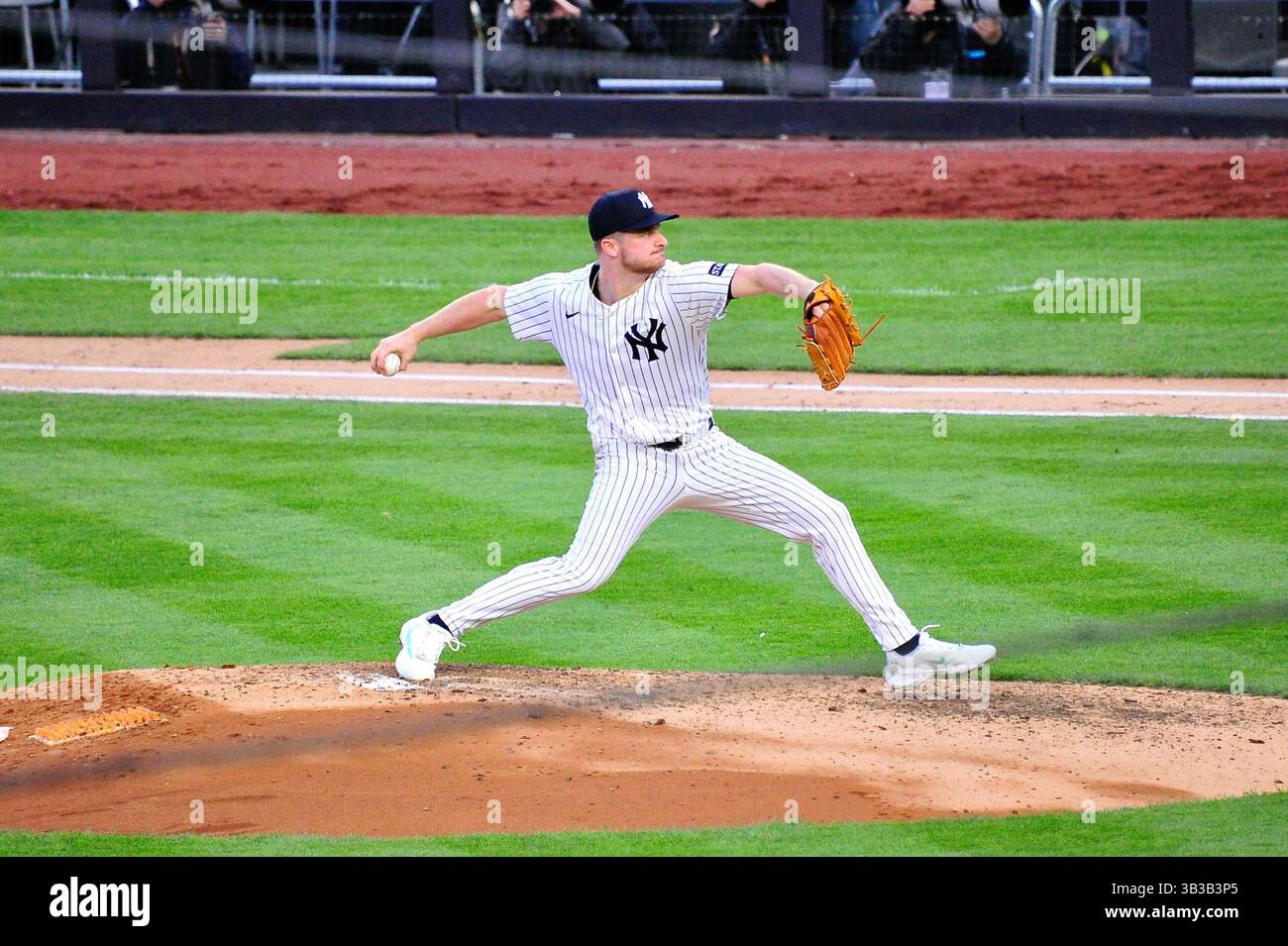 New York Yankees pitcher Clarke Schmidt (36) during the second game of ...
