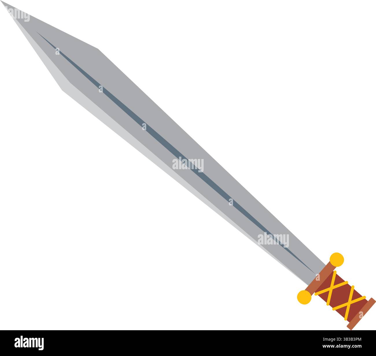 Fantasy sword with red handle. Vector illustration Stock Vector Image ...