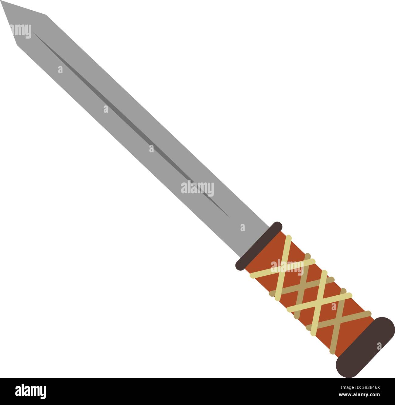 Fantasy sword with red handle. Vector illustration Stock Vector Image ...
