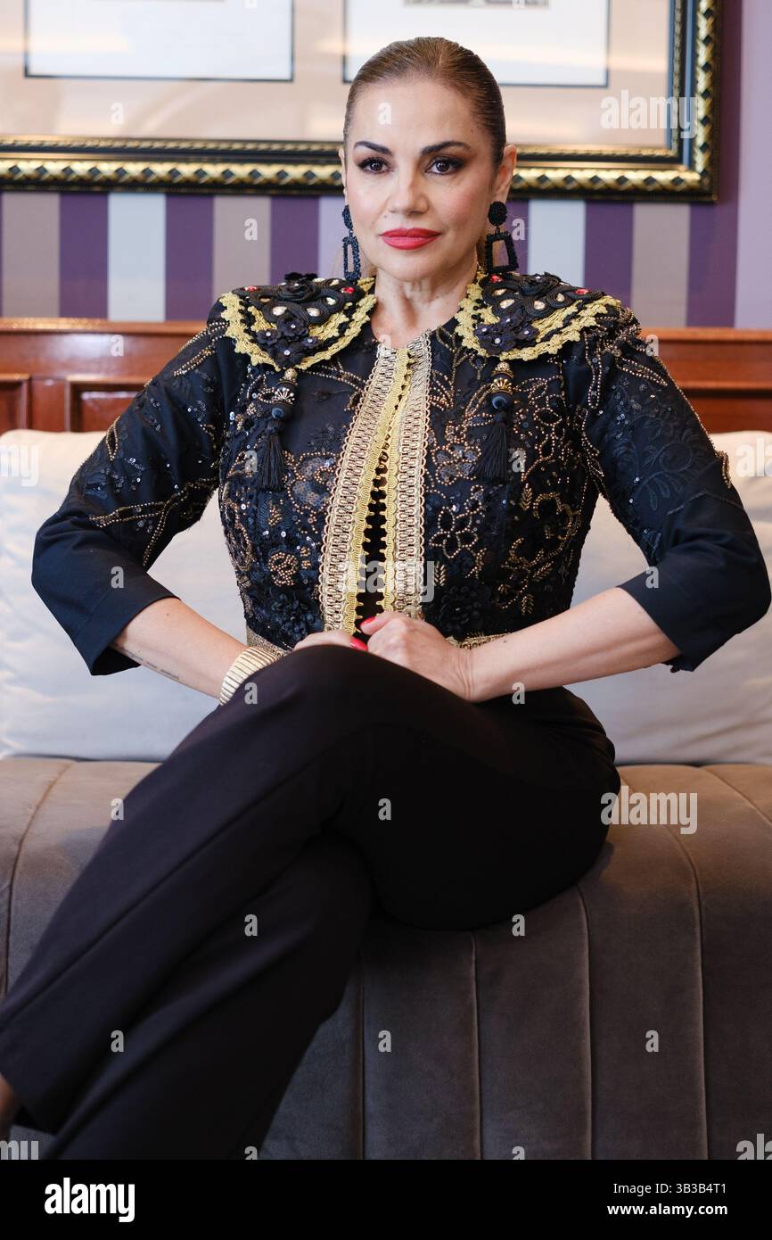 Spanish singer Sylvia Pantoja poses for a portrait session during the ...