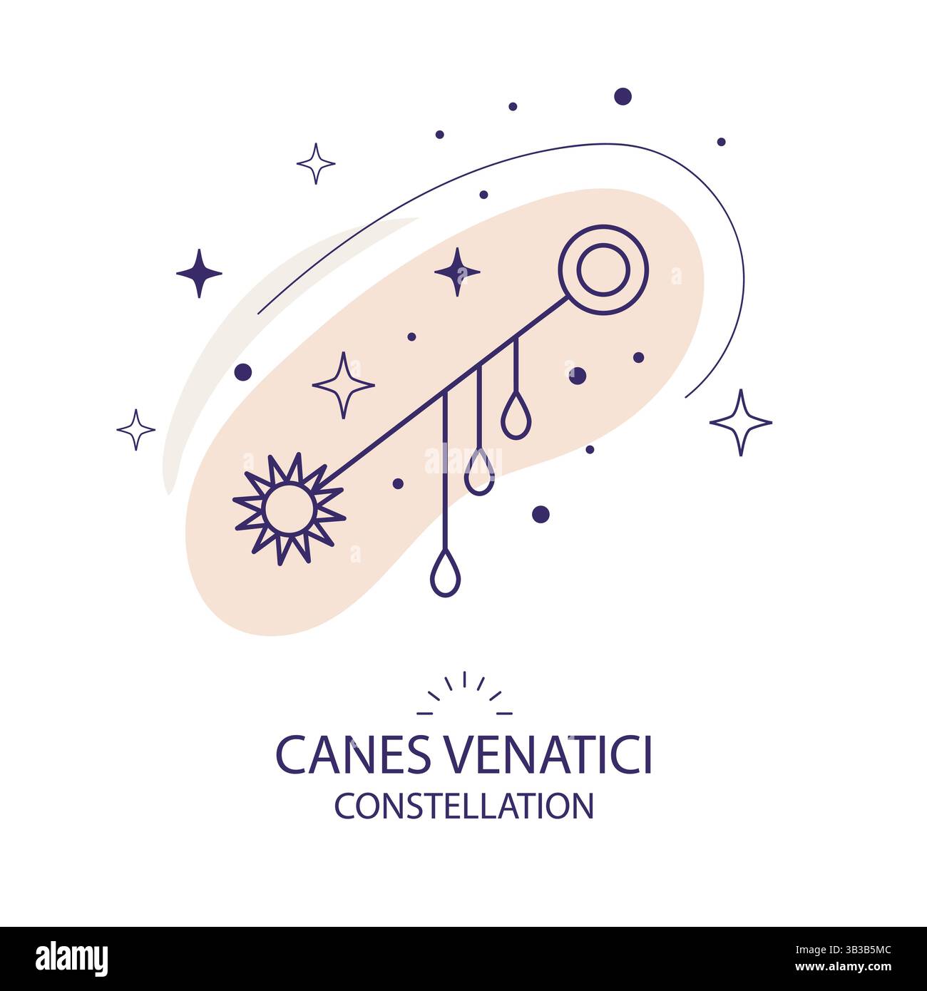 Constellation canes venatici Cut Out Stock Images & Pictures - Alamy