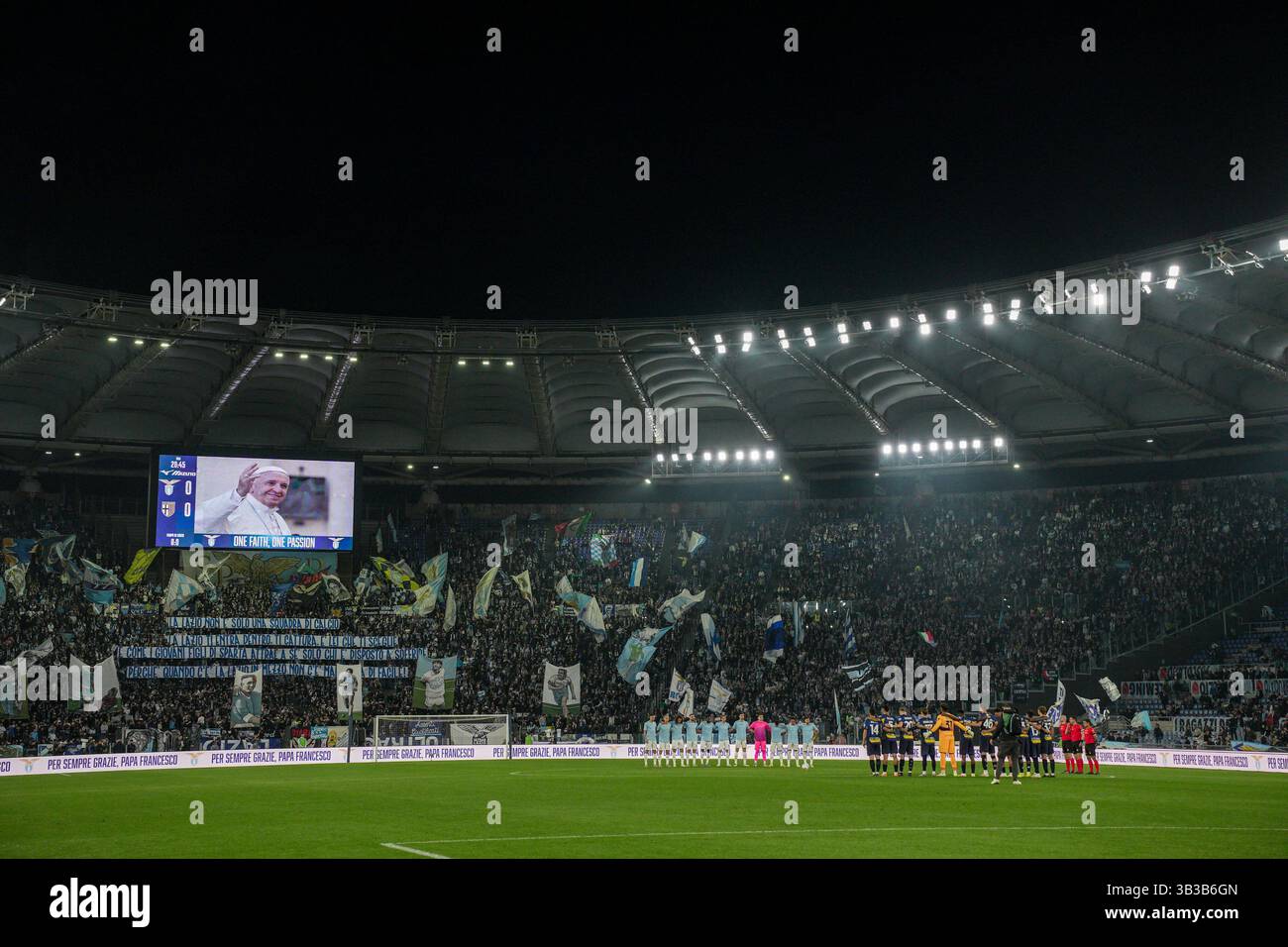 Rome, Italy. 29th Apr, 2025. SS Lazio team and Parma Calcio team ...