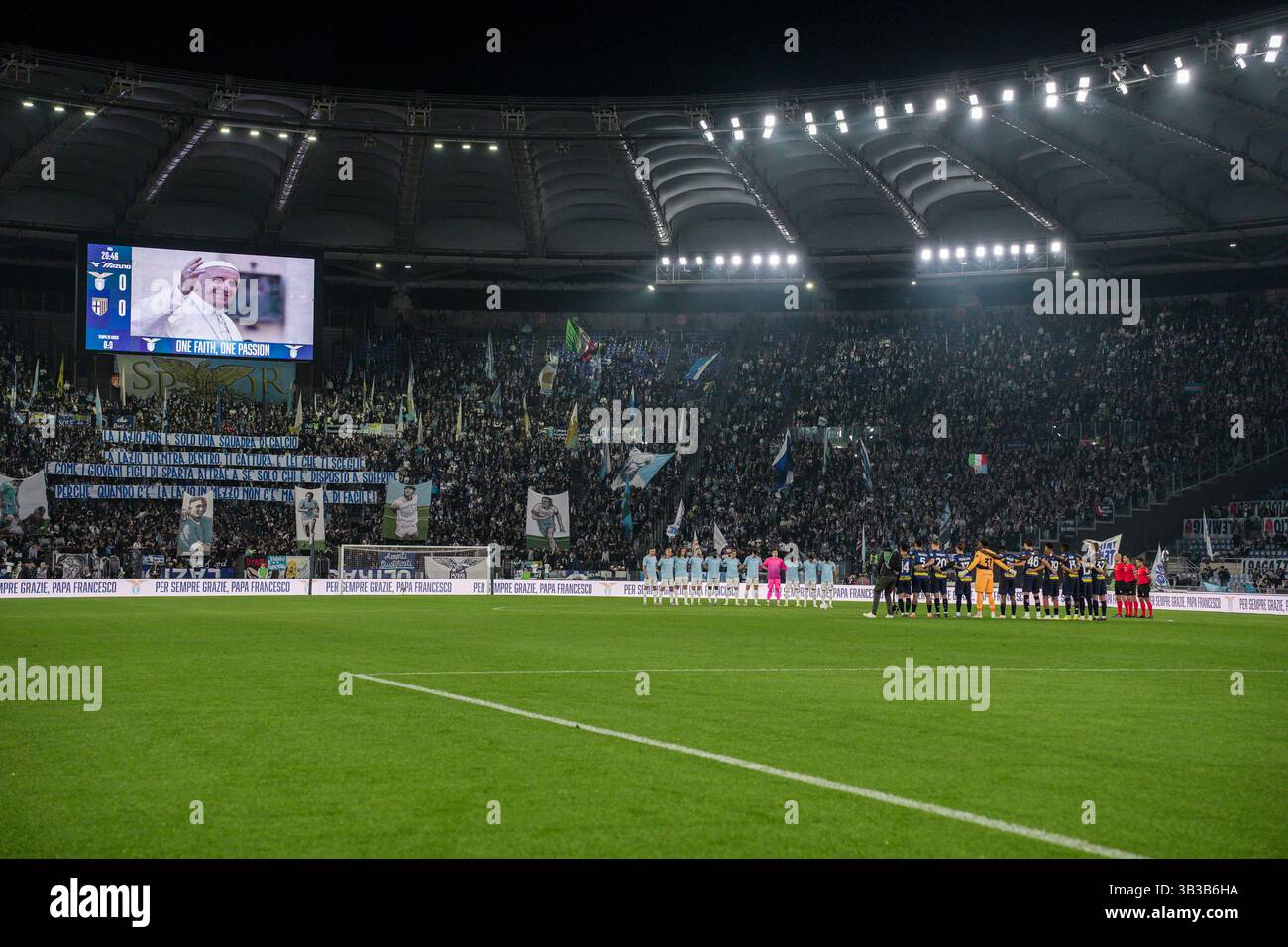 Rome, Italy. 29th Apr, 2025. SS Lazio team and Parma Calcio team ...