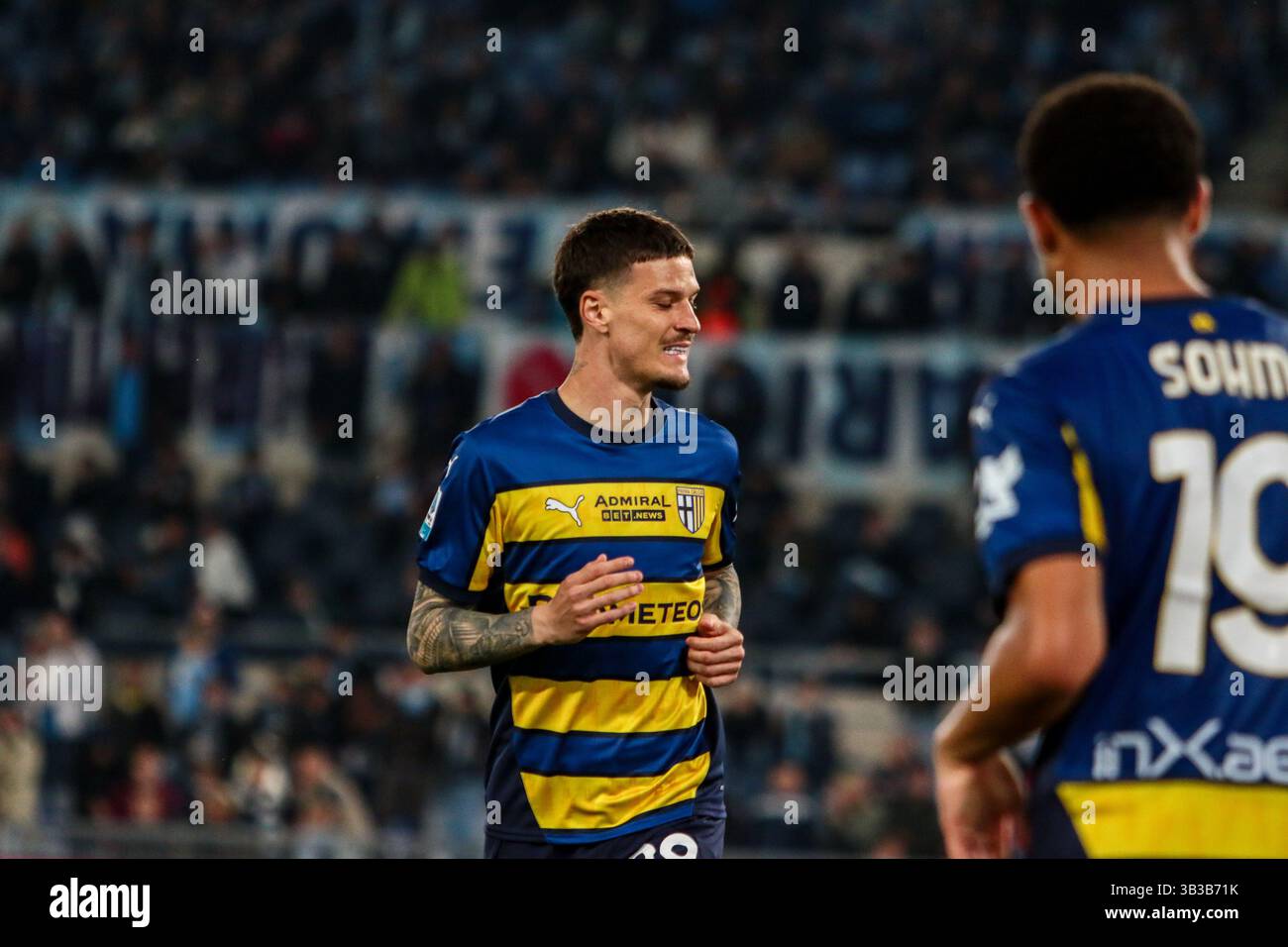 Rome, Italy. 29th Apr, 2025. Dennis Man of Parma Calcio during SS Lazio ...