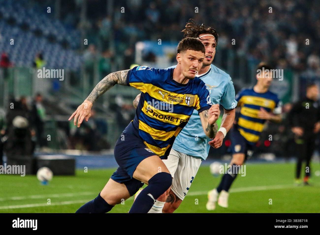 Rome, Italy. 29th Apr, 2025. Dennis Man of Parma Calcio during SS Lazio ...