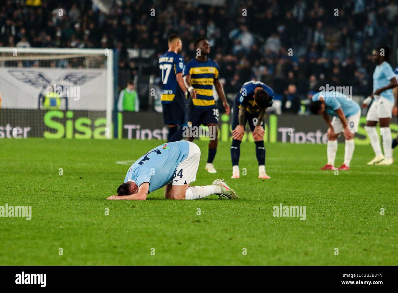 Mario Gila of SS LAZIO during SS Lazio vs Parma Calcio, Italian soccer ...