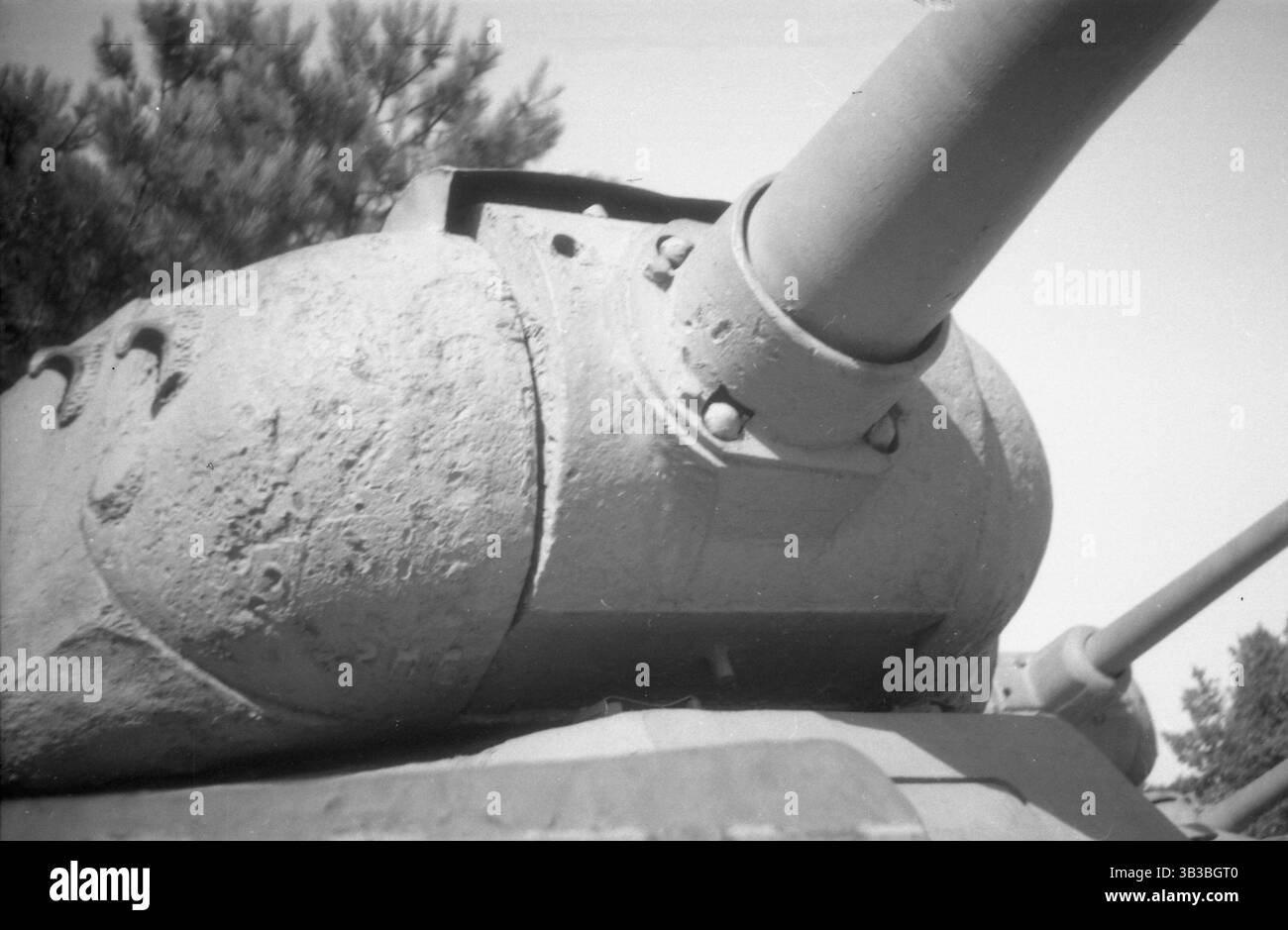 Soviet tank in the open-air museum. Monument to Soviet technology of ...