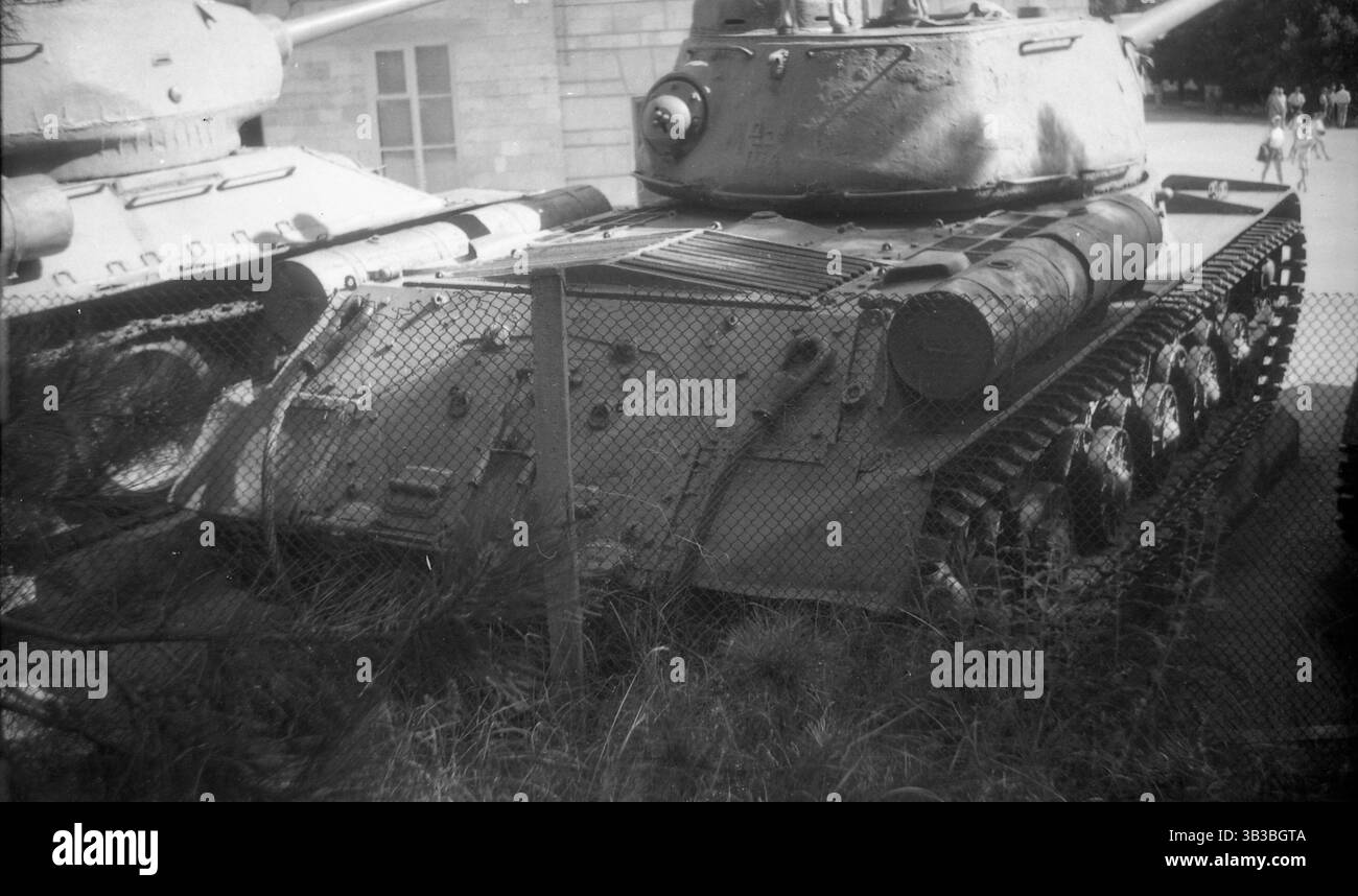 Soviet tank in the open-air museum. Monument to Soviet technology of ...