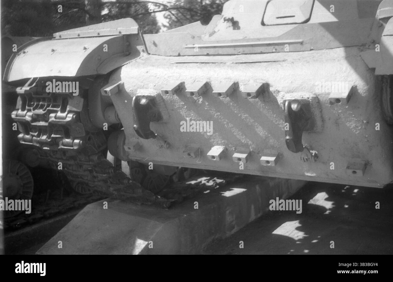 Soviet tank in the open-air museum. Monument to Soviet technology of ...