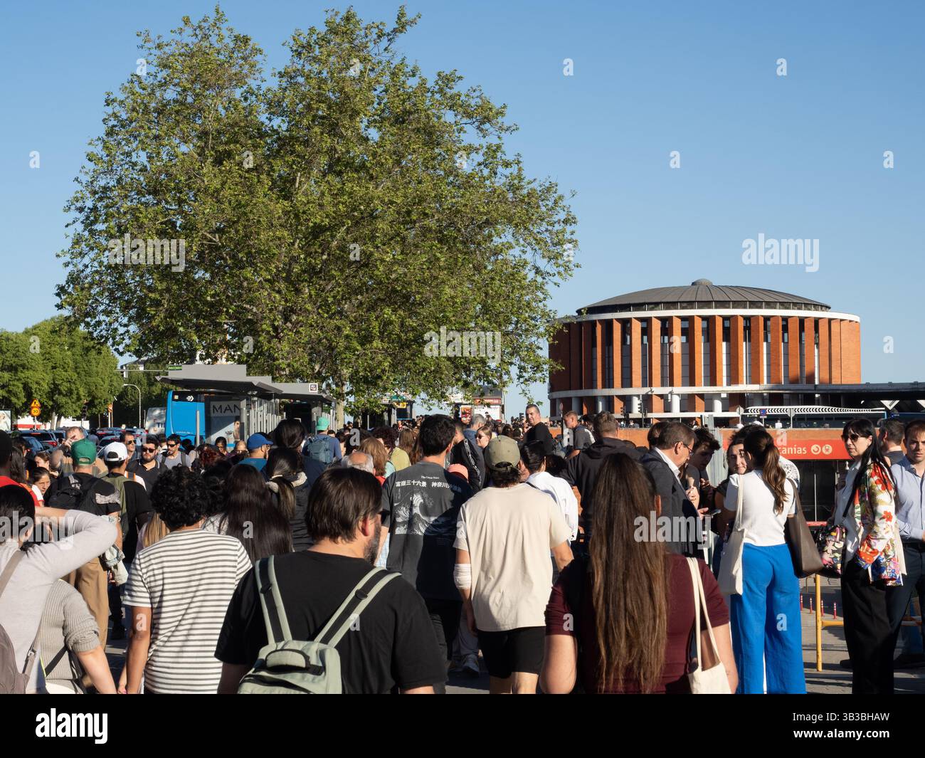 Madrid, Spain. 28th April, 2025. People walking near Atocha Station due ...