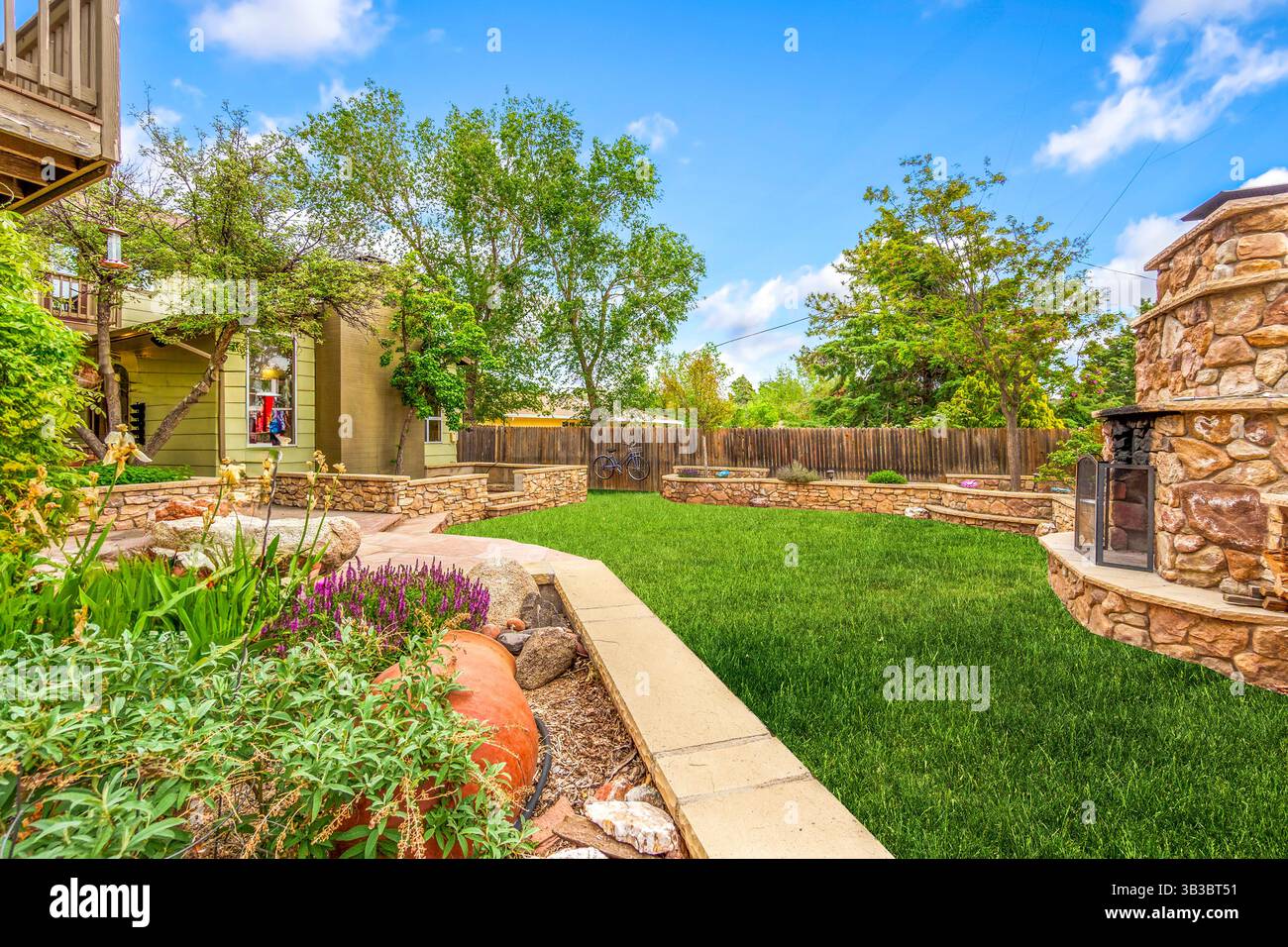 Beautiful backyard featuring lush hi-res stock photography and images ...