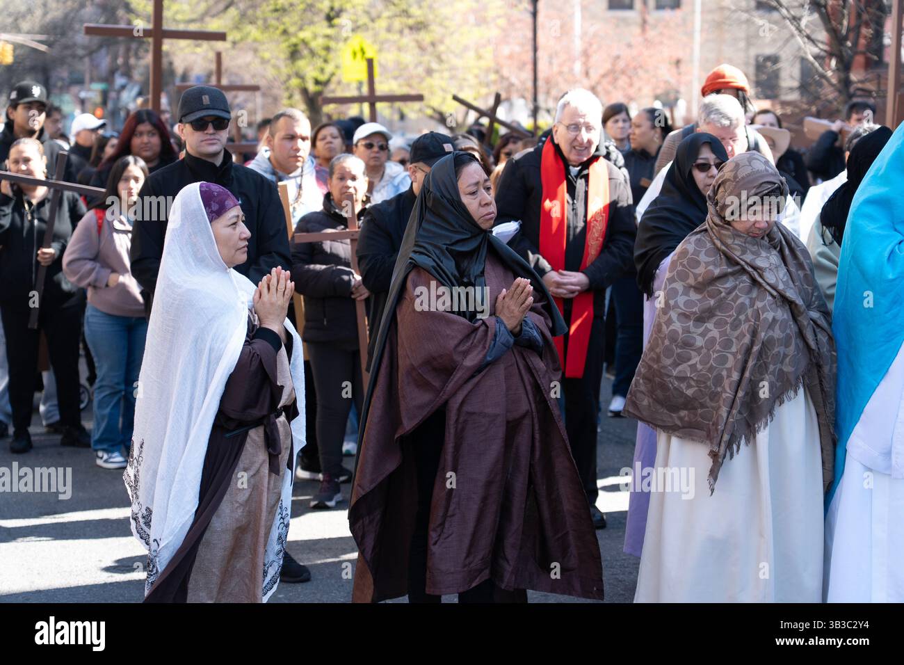 Good Friday "Way Of The Cross" procession through the streets of ...