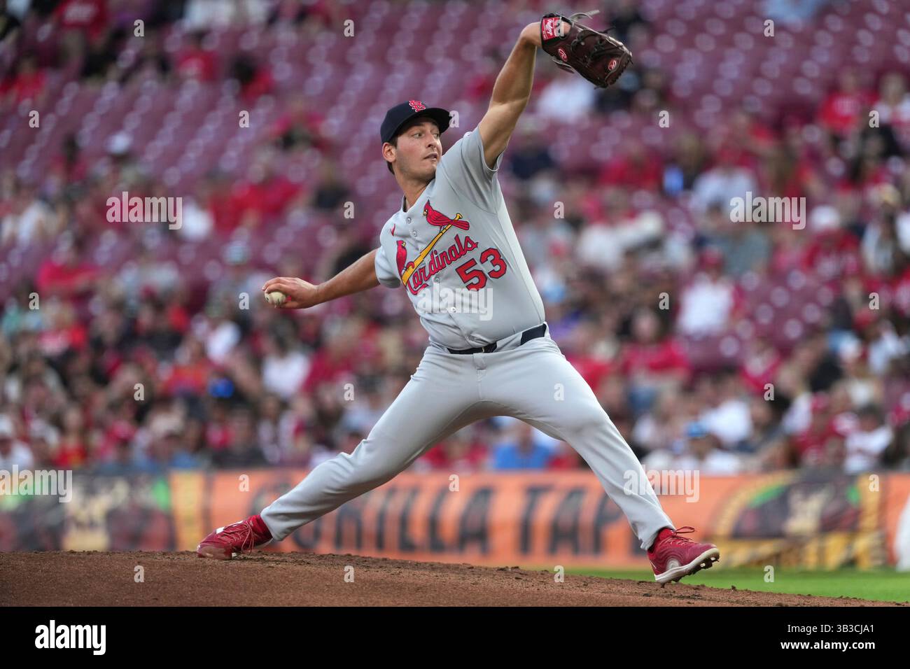 St. Louis Cardinals' Andre Pallante delivers a pitch in the fourth ...